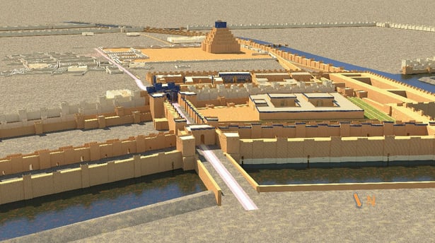 Reference: Ancient Babylon depicted in a magnificent 3D-model