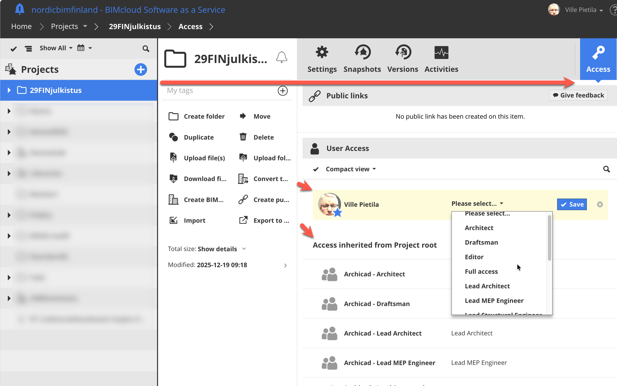 Groups and Roles in BIMcloud