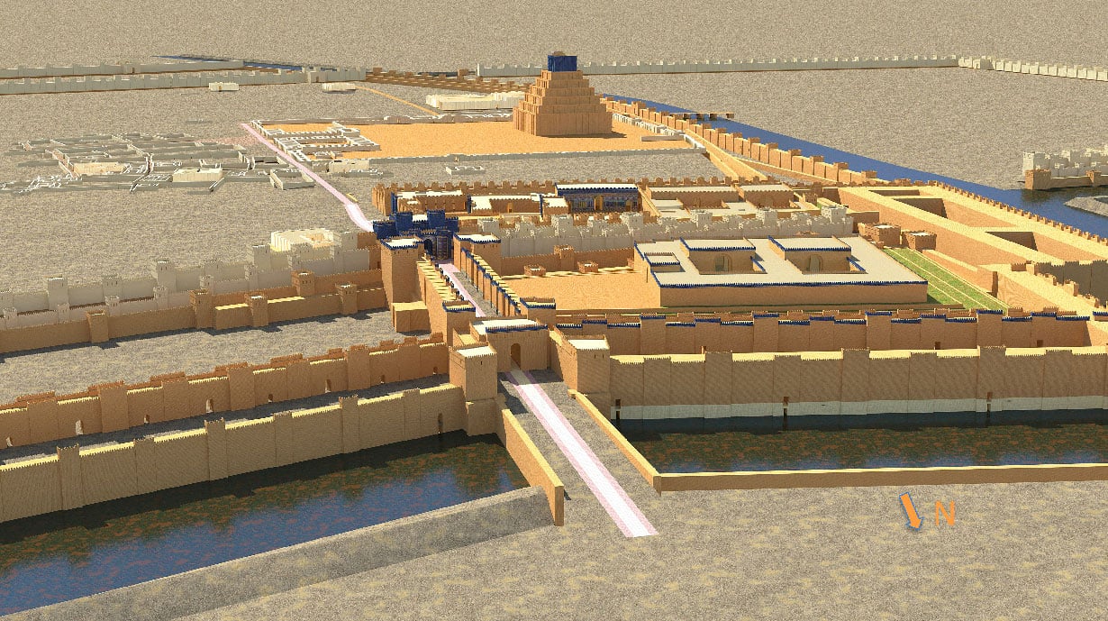 Reference: Ancient Babylon depicted in a magnificent 3D-model